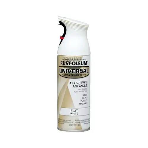 Rust-Oleum 247564 Spray Paint Universal Flat White 12 oz White Buy Now