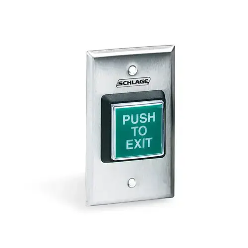 Schlage 709GR EX ILL SPDT Momentary Green Push Button with Illuminated ...