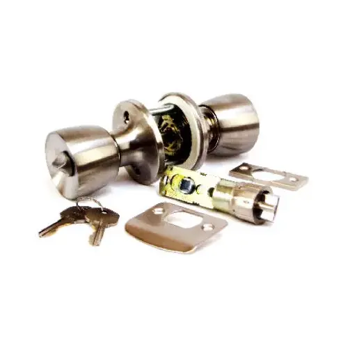 U S Hardware D090B Entrance Lockset, Stainless Steel, Brushed Stainless ...