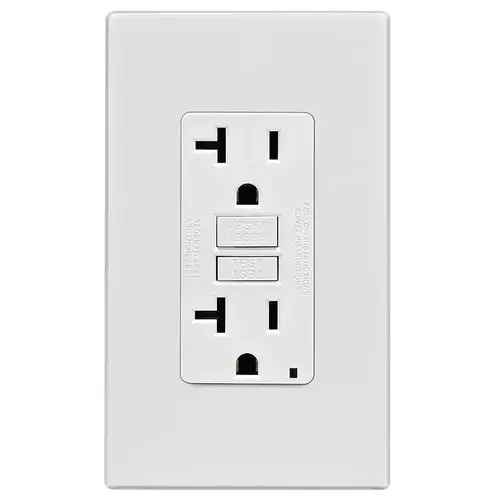 Leviton C32-GFNT2-0PW GFCI Duplex Receptacle, 2 -Pole, 20 A, 125 V ...