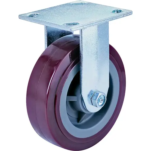 ProSource JC-P07 Rigid Caster, 8 in Dia Wheel, 2 in W Wheel, PU Wheel ...