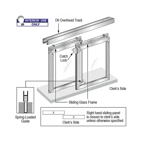 CRL D1043A Horizontal Sliding "Daisy" Pass-Thru Assembly With D6 Header ...