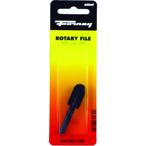 Forney 60070 Bulb Shaped Rotary File, 5/8 in Dia Cutting, 1/4 in Dia ...