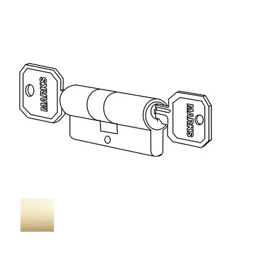 Marks 2622-US3-A Profile Type Cylinder x Cylinder Bright Polished Brass ...