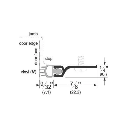 Pemko 306AV3684 36" x 84" Standard Perimeter Gasketing with Eco-V ...