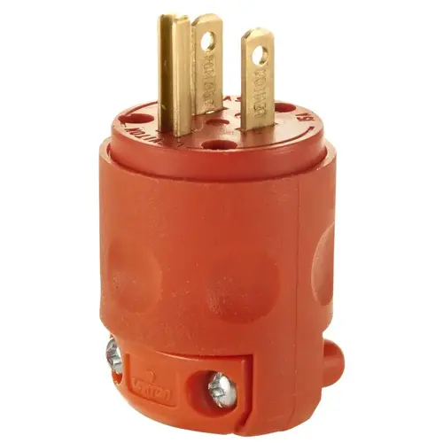 Leviton 515PV-0OR Plug Commercial PVC Straight Blade 5-15P 18-12 AWG 2 ...