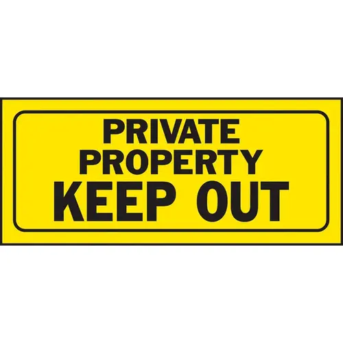 Hy-Ko 23006-XCP5 Fence Sign, Rectangular, PRIVATE PROPERTY KEEP OUT ...