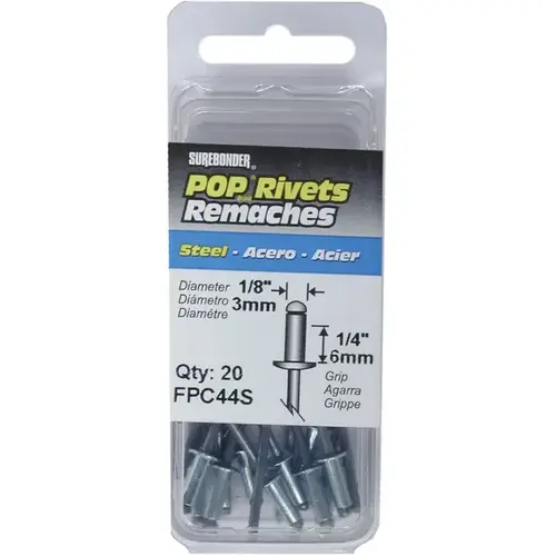 FPC Corporation FPC44S-XCP5 Steel Rivet, Medium - pack of 100 Buy Now