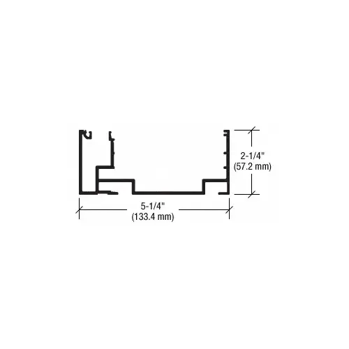CRL-U.S. Aluminum BG66811 Header/Sill for 1/4" Glass - 24'-2", Clear ...