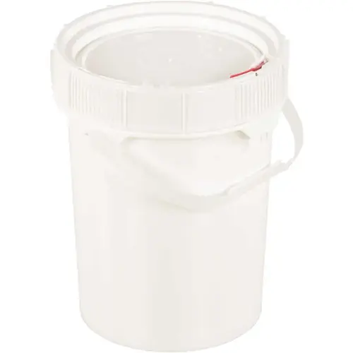 Vestil PAIL-SCR-5-W Plastic Screw Top Pail With Lid/handle,5 Gallon ...