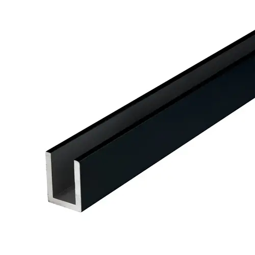 Brixwell UC341MBL240-CCP138-XCP50 3/4" x 1" Deep U-Channel Matte Black ...
