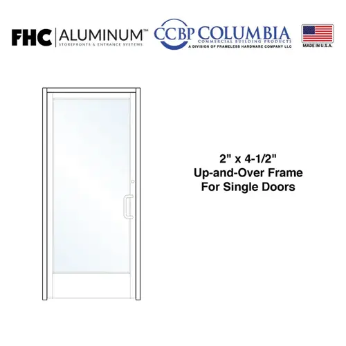 FHC F2FSTSA 2" x 4-1/2" Up and Over Frame for Single Doors with No ...