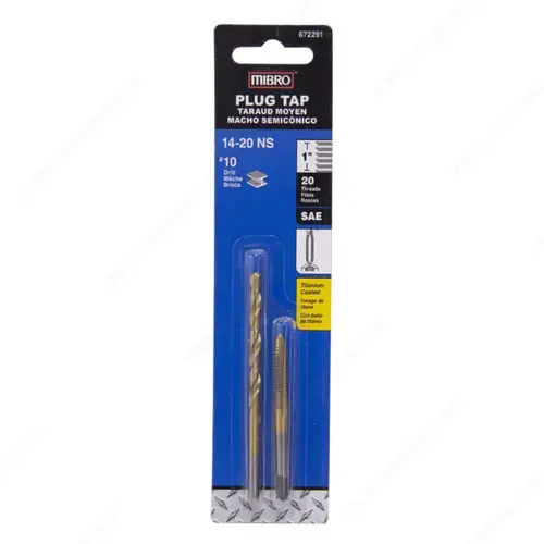 MIBRO 672291RDP-XCP4 NS Machine Screw Plug Tap with Titanium Drill Bit ...