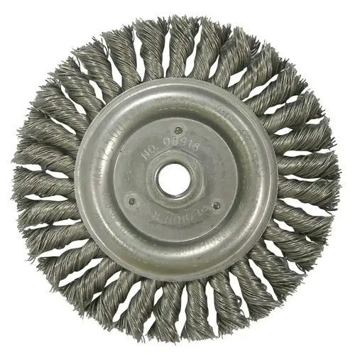 Weiler 08926 Roughneck Stringer Bead Wheel, 6 in Dia, 1 1/4 in Trim ...