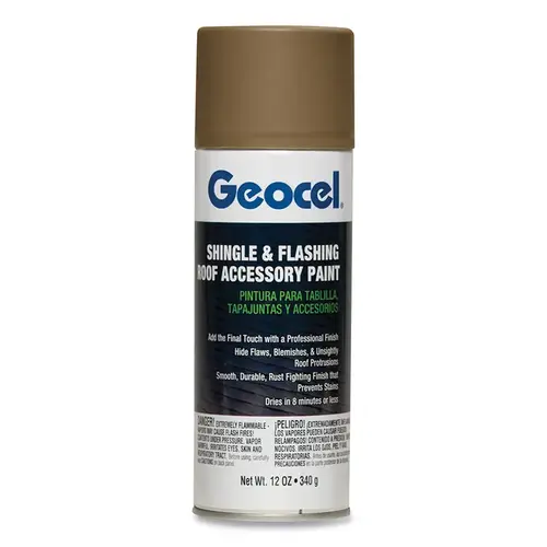 GEOCEL GC911086X Shingle and Flashing Roof Accessory Spray Paint, 12 oz ...