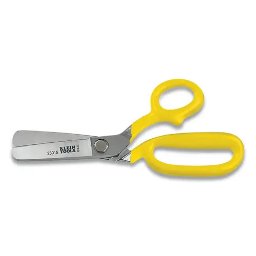 Klein Tools 23015 Serrated Blade Blunt Shear, 9.75 in, Yellow Handle ...