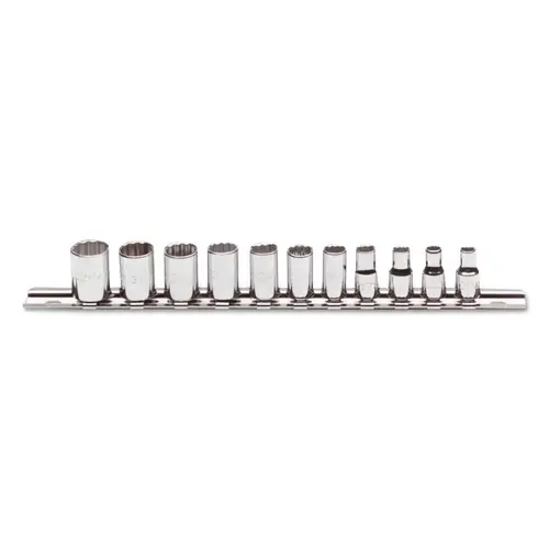 Proto 47201 Torqueplus 11 Piece Metric Socket Sets, 1/4 in, 12 Point ...