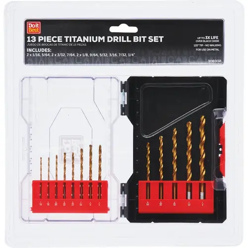 Do it Best QJDIB-PTASET-002A Titanium Drill Bit Set (13-Piece) Buy Now