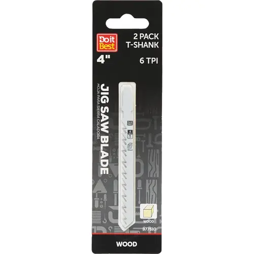 Do it Best QJDIB-JST-015 T-Shank 4 In. 6 TPI Wood Cutting Jigsaw Blade ...