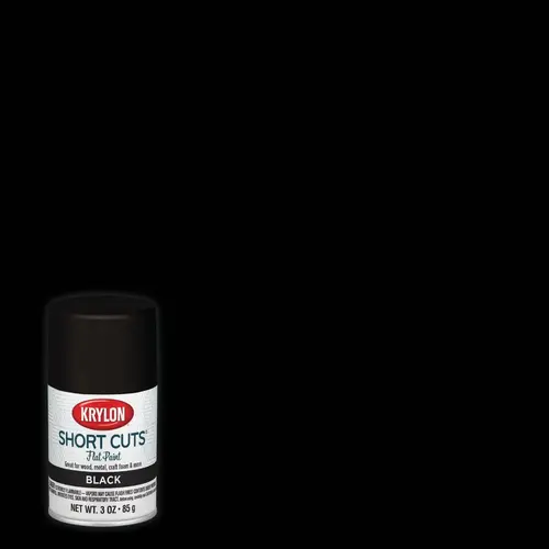 KRYLON SCS-056 Short Cuts 3 Oz. Flat Enamel Spray Paint, Black Buy Now