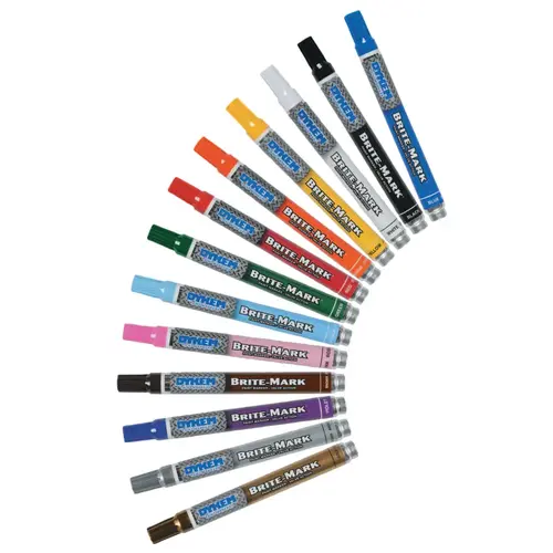 Dykem 84001 BRITE-MARK Medium Permanent Paint Marker, Valve Action ...