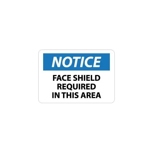 Accuform N272PB Accident Prevention Sign: Rectangle, "Notice, FACE ...