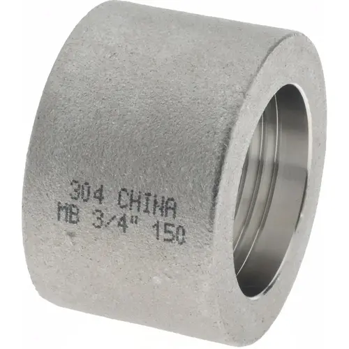 MERIT BRASS K411H-12 Pipe Half Coupling: 3/4" Fitting, 304 Stainless ...