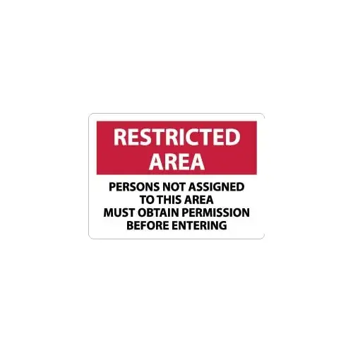 Accuform RA25AB Security & Admittance Sign: Rectangle, "PERSONS NOT ...