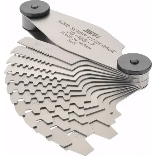 SPI 30-188-7 12 Leaf, 2 to 20mm Pitch Range, Stainless Steel Screw ...