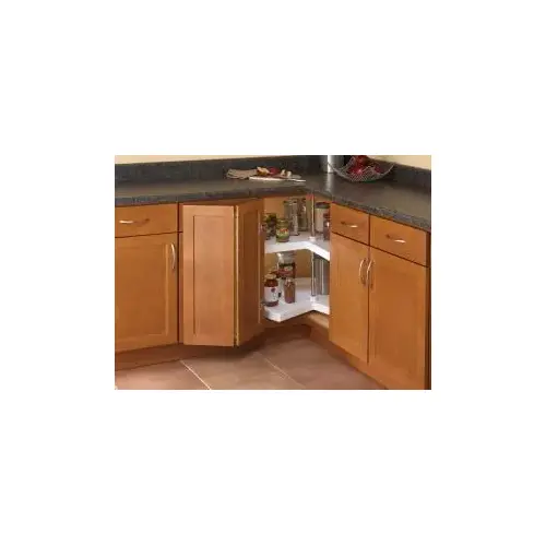 Knape & Vogt PKN32ST-W Polymer Kidney-Shaped Lazy Susan White Buy Now