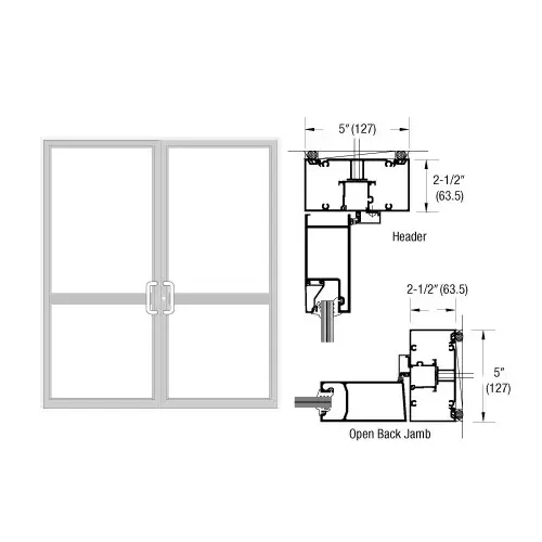 CRL-U.S. Aluminum 0P42852 IG500 Series White KYNAR Paint Custom Transom ...