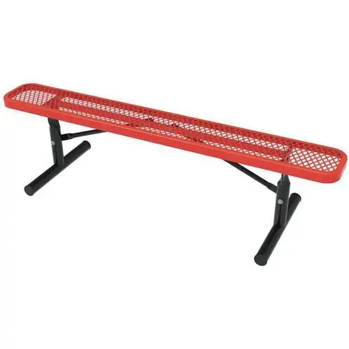 GENERIC 398-6004-15 Everest 8 Ft. Portable Park Bench Without Back (Red ...