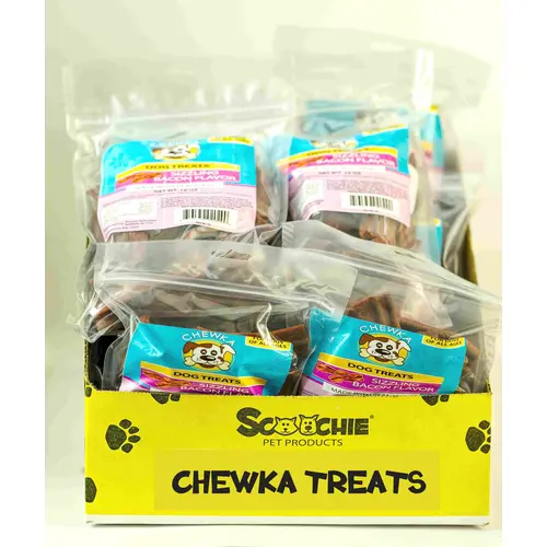 Scoochie Pet 73 Chewka Dog Treats - Sizzling Bacon Flavor 16 oz Large ...