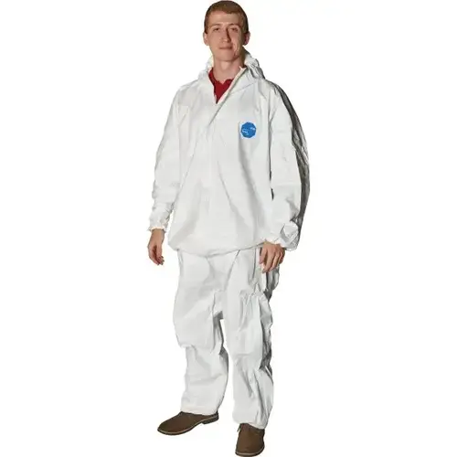 DuPont TY127SWH4X00 Tyvek Disposable Coveralls, 4x-Large, 5.4 Mil, Hood ...