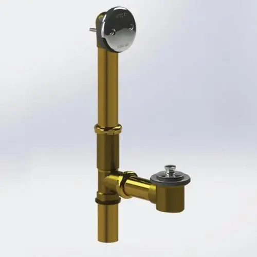 Watco 501-LT-BRS-CP Bath Waste Brass Tubular Lift & Turn 17-For 16 ...