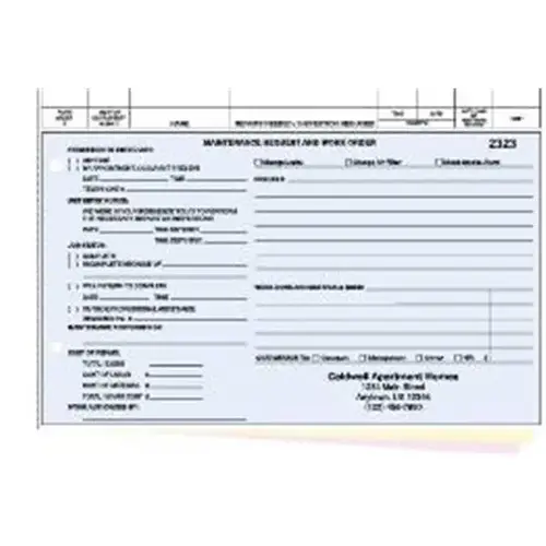 Hd Supply 654750 Personalized 3-Part Work Order Book, Solid Blue Buy Now