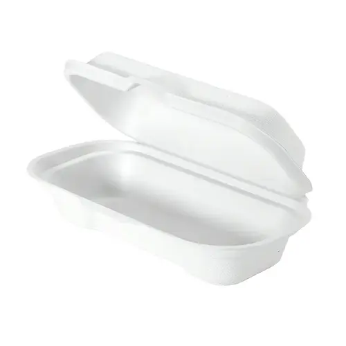 GENPAK HF211--- Hot Dog Take-Out Container Hinged With Dome Lid 7.4X3 ...