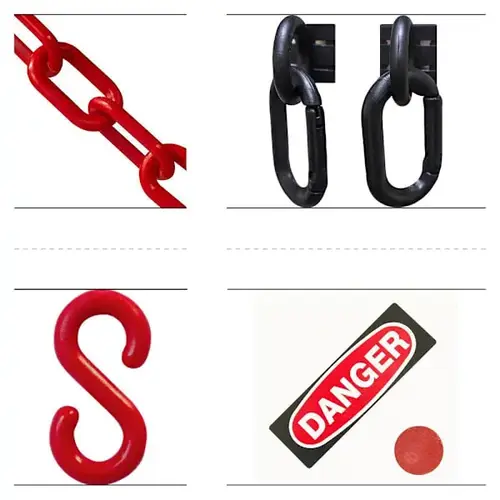 MR CHAIN 7406DA Danger Sign Kit 6 Red Plastic Safety Chain Buy Now