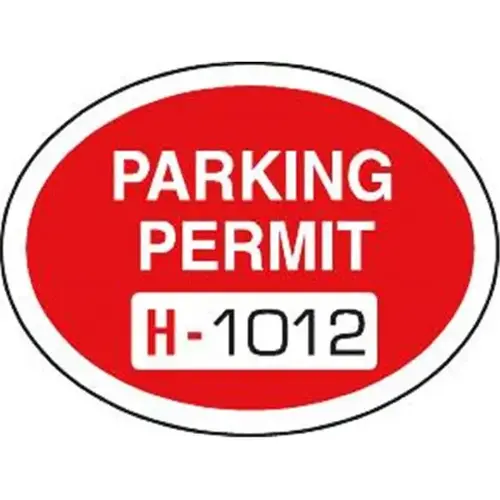 Hd Supply 272678 Parking Permit Window Stickers, Red, 2 X 1-1/2 - pack ...