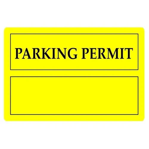 Hd Supply 272162 Parking Permit Window Stickers, Yellow, 3 X - pack of ...
