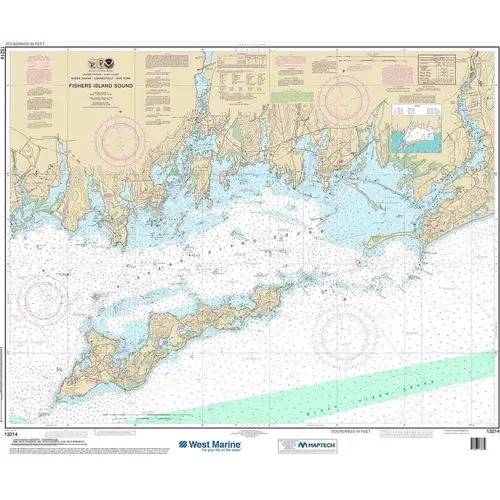 NOAA 13214WP-REC Maptech NOAA Recreational Waterproof Chart-Fishers ...