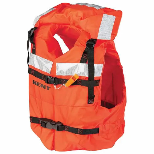 Kent 10040020000416 Type I Foam Life Jacket, Adult Over 90lb. Orange ...