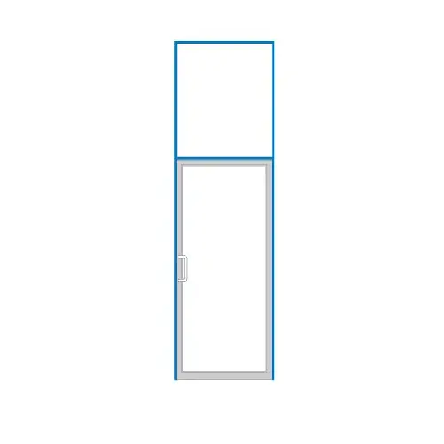 CRL-U.S. Aluminum 0Z61252L36 White KYNAR Paint Open Back Transom Door ...