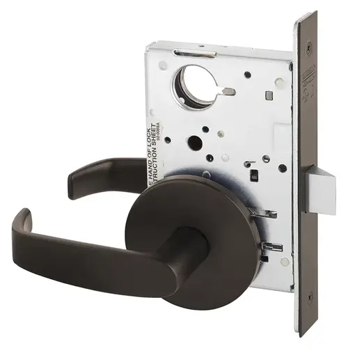 Sargent 8215 LL 10BE Passage Mortise Lock with L Lever and L Rose Dark ...