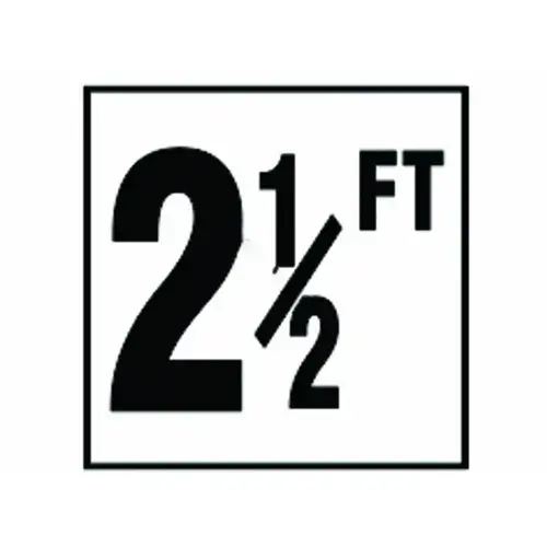 Custom Mosaics DM41-2025 6" X 6" 2-1/2' Standard Number Smooth Tile ...