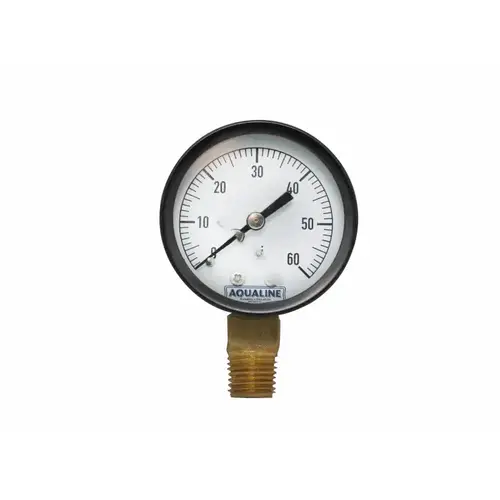 AQUALINE PG60 2" Dial 0-60psi 1/4" Lower Mount Dry Pressure Gauge Buy Now